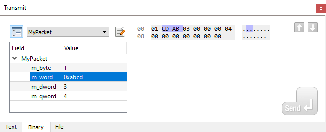 Writing a Packet Template (static structs) — IO Ninja Developer Manual